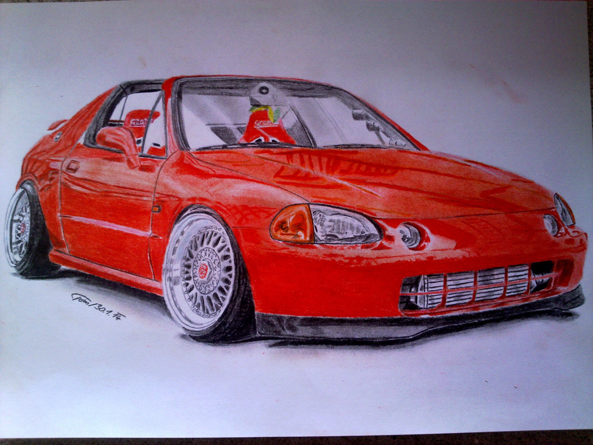 Honda :: Car drawing by Tom