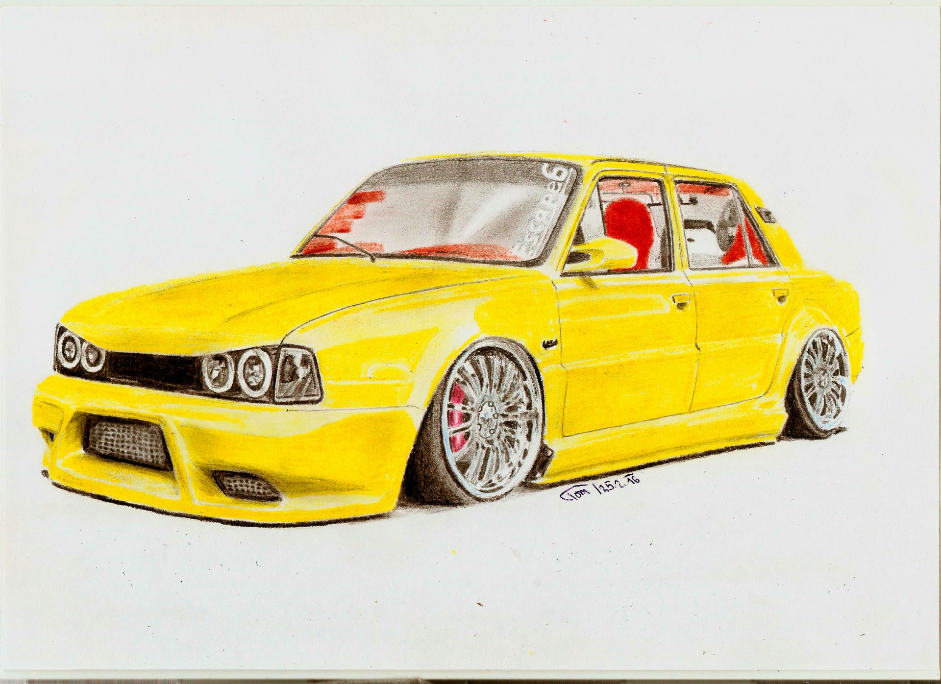 Škoda :: Car drawing by Tom