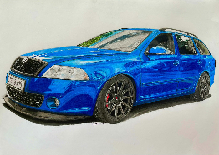 Škoda :: Car drawing by Tom